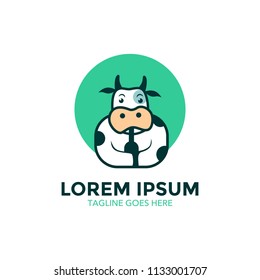 Unique Cow Logo Template Vector Editable Stock Vector (Royalty Free ...