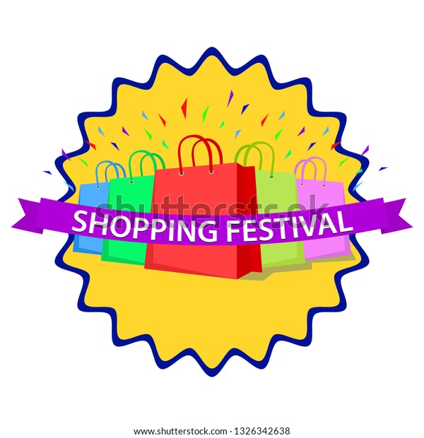 Unique Creative Design Shopping Bags Ribbon Stock Vector (Royalty Free ...