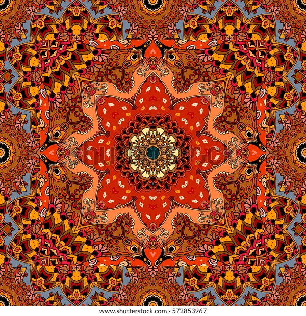 Unique Floral Pattern Beautiful Ornamental Background Stock Vector ...