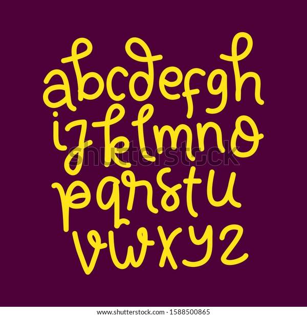 Unique Fun Sans Serif Font Set Stock Vector (Royalty Free) 1588500865 ...