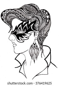 Unique Girls Vector Sketch Stock Vector (Royalty Free) 376419625 ...