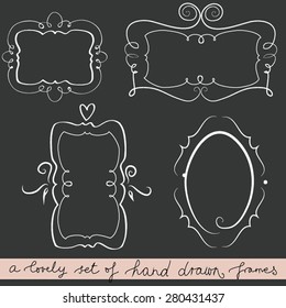 Unique Hand Drawn Frames Chalkboard Vector Stock Vector (Royalty Free ...