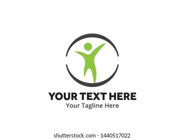 Human Life Abstract Logo Template Stock Vector (Royalty Free) 1635139579