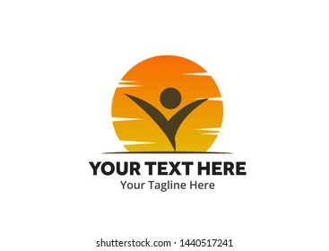 Unique Happy People Simple Logo Creative Stock Vector (Royalty Free ...