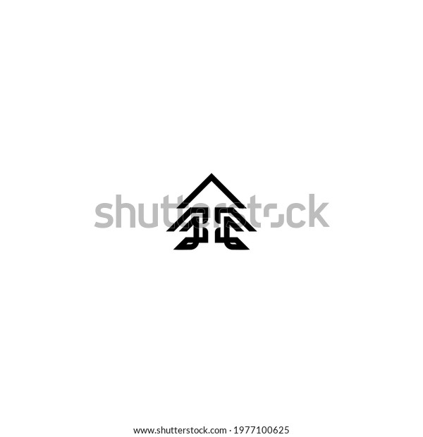 Unique House Logo On White Background Stock Vector (Royalty Free ...