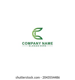 Unique Letter C Logo Shape Leaf Stock Vector (Royalty Free) 2043554486 ...
