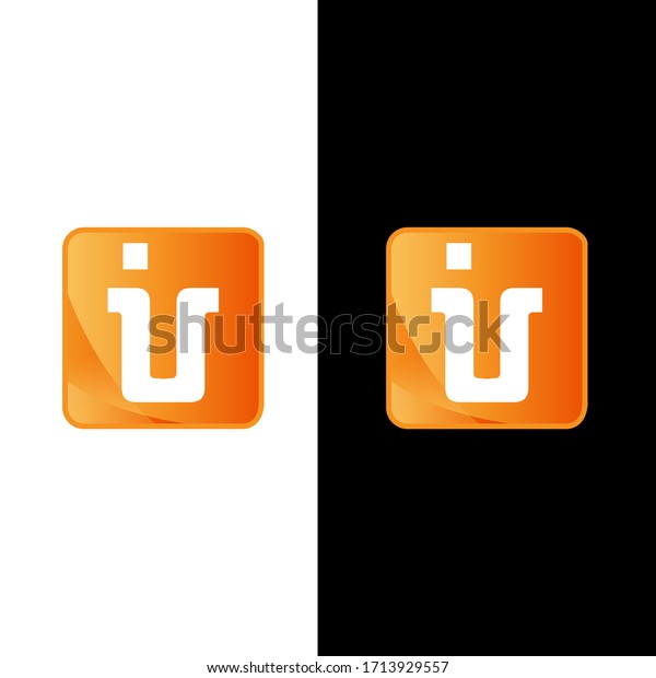 Unique Letter Iu Symbol Vector Template: เวกเตอร์สต็อก (ปลอดค่า ...