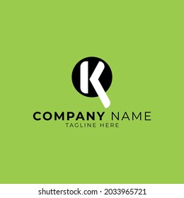 Unique Letter K Logo Design Circle Stock Vector (Royalty Free ...