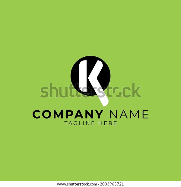 Unique Letter K Logo Design Circle Stock Vector (Royalty Free ...