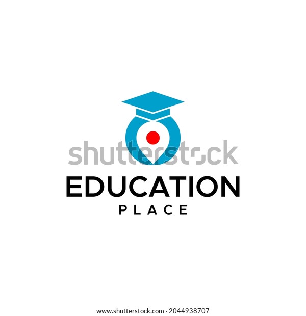 Unique Logo Combination Education Location Icons Stock Vector (Royalty ...