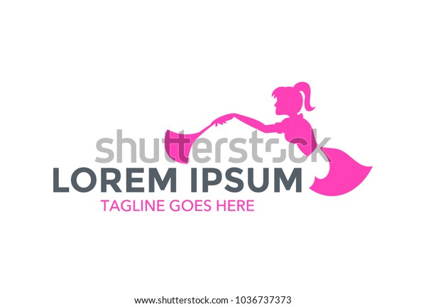 Unique Maid Logo Cleaning Service House Stock Vector (Royalty Free ...