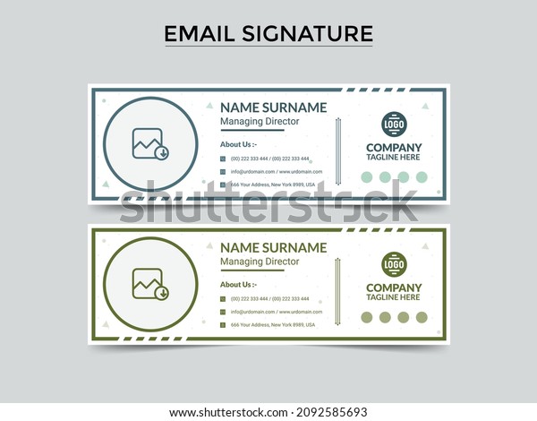 Unique Modern Creative Professional Email Signature Stock Vector ...