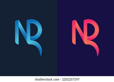 Unique Modern Nr Rn Logo Design Stock Vector (Royalty Free) 2202257197 ...