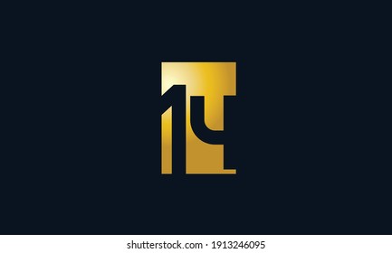Unique Modern Number 14 Logo Stock Vector (Royalty Free) 1913246095