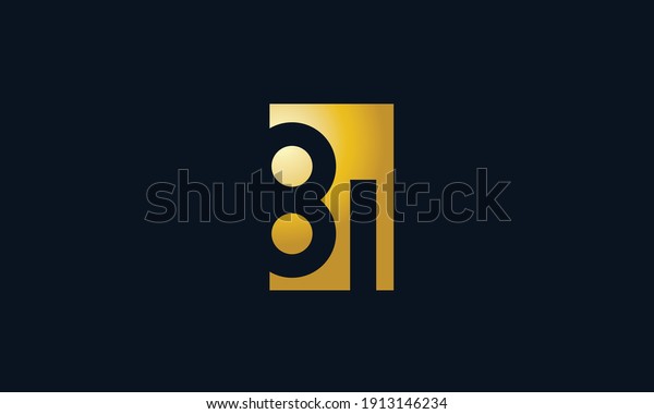 Unique Modern Number 81 Logo Stock Vector (Royalty Free) 1913146234