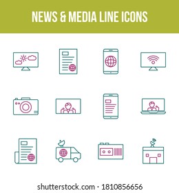 Unique News Media Vector Line Icon Stock Vector (Royalty Free ...