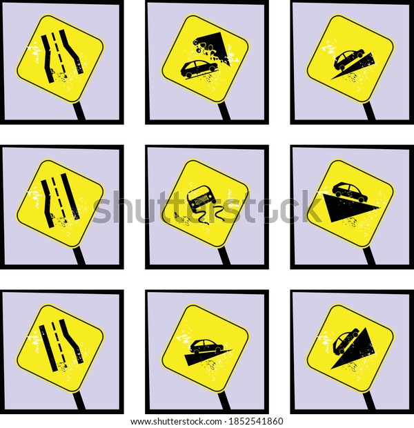 Unique Road Signs Can Be Used Stock Vector (Royalty Free) 1852541860 ...