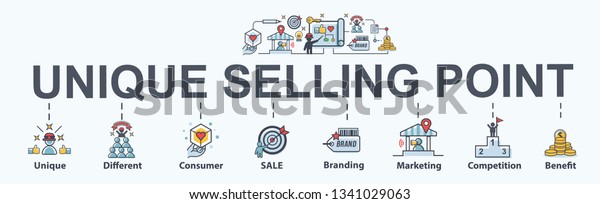 Unique Selling Proposition Banner Web Icon Stock Vector (Royalty Free ...