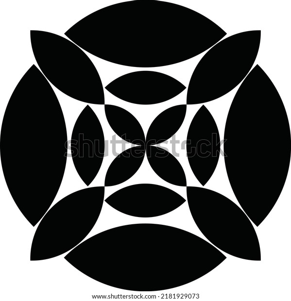 Unique Shapes Arts Black Modern Vactorvactor Stock Vector (Royalty Free ...
