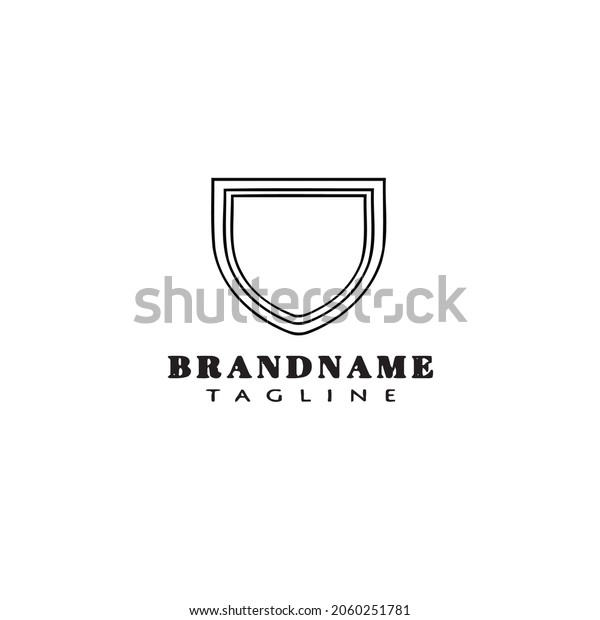 Unique Shield Cartoon Logo Icon Template Stock Vector (Royalty Free ...