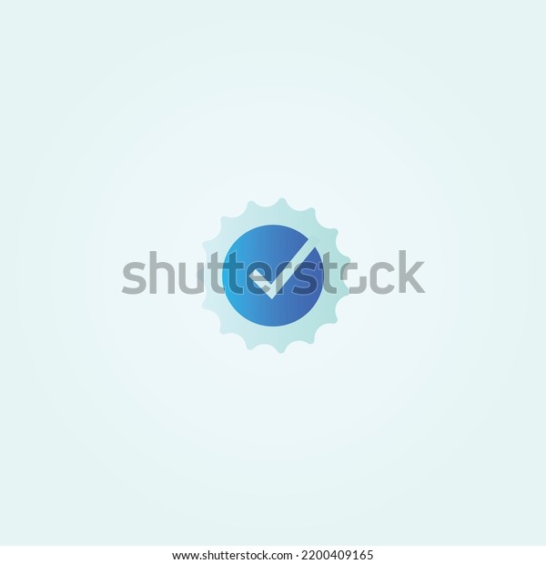 Unique Simple Icon Transparent Blue White Stock Vector (Royalty Free ...