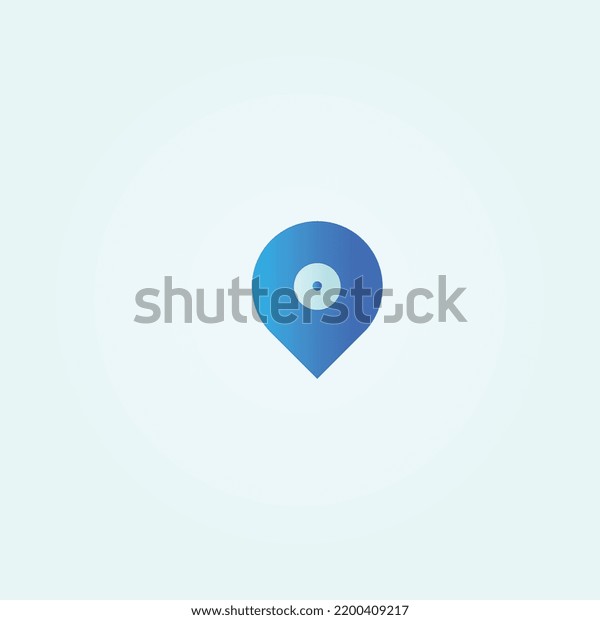 Unique Simple Icon Transparent Blue White Stock Vector (Royalty Free ...