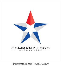 Unique Star Design Logo Vector Triangular Stock Vector (Royalty Free ...