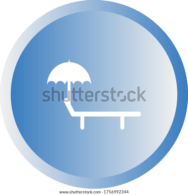 Unique Sunbathing Chair Vector Glyph Icon Stock Vector (Royalty Free ...