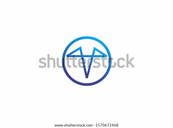 Unique Symbol Logo Icon Blue Color Stock Vector (Royalty Free ...