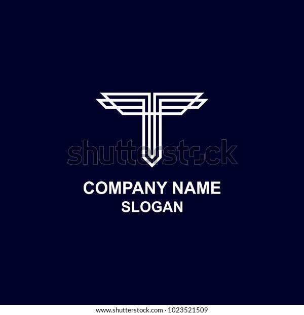 Unique T Letter Initial Logo Stock Vector (Royalty Free) 1023521509 ...