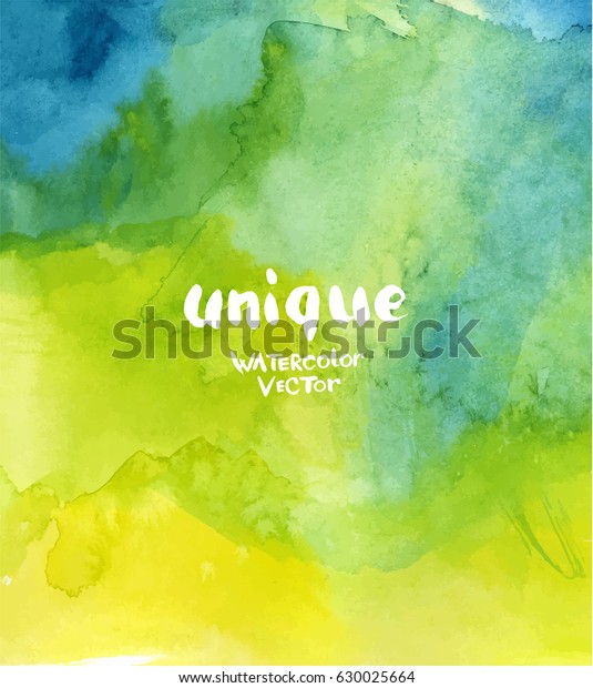 Unique Vector Background Hand Drawn Watercolor Stock Vector (Royalty ...