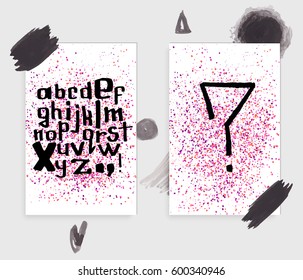 Unique Vector Latin Alphabet Drawn By Stock Vector (Royalty Free) 600340946