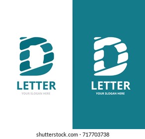 Unique Vector Letter D Logo Design Stock Vector (Royalty Free ...