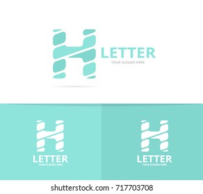 Unique Vector Letter H Logo Design Stock Vector (Royalty Free ...