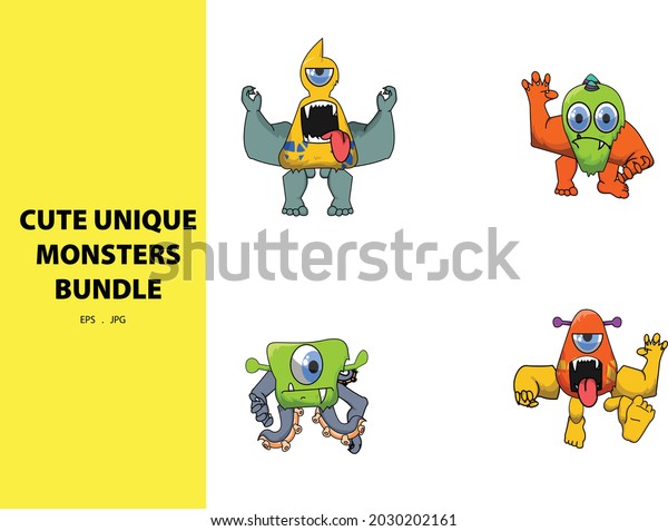 Unique Very Scary Monster Stock Vector (Royalty Free) 2030202161 ...