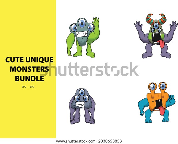 Unique Very Scary Monsters Stock Vector (Royalty Free) 2030653853 ...