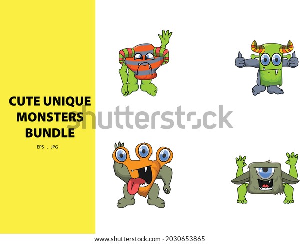 Unique Very Scary Monsters Stock Vector (Royalty Free) 2030653865 ...