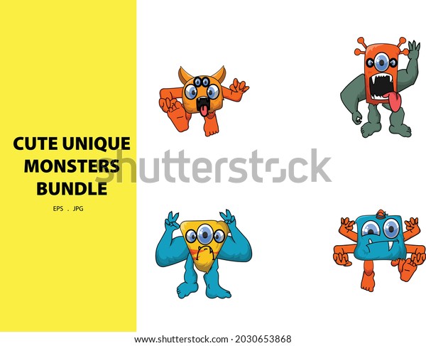 Unique Very Scary Monsters Stock Vector (Royalty Free) 2030653868 ...