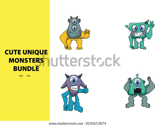 Unique Very Scary Monsters Stock Vector (Royalty Free) 2030653874 ...