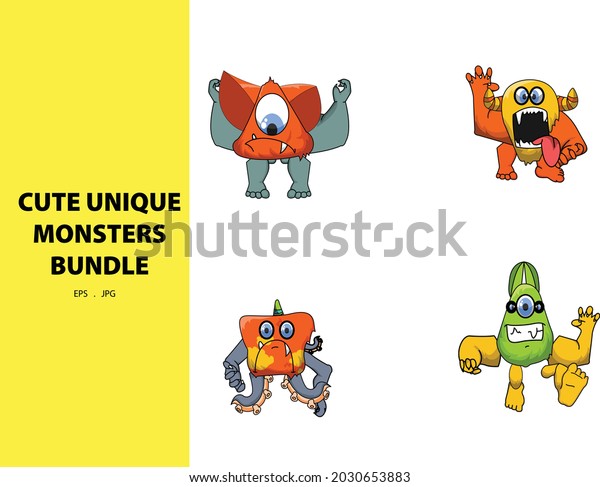 Unique Very Scary Monsters Stock Vector (Royalty Free) 2030653883 ...