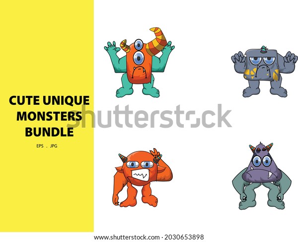 Unique Very Scary Monsters Stock Vector (Royalty Free) 2030653898 ...