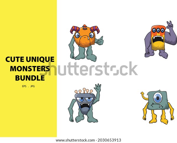 Unique Very Scary Monsters Stock Vector (Royalty Free) 2030653913 ...
