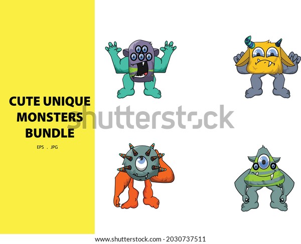 Unique Very Scary Monsters Stock Vector (Royalty Free) 2030737511 ...