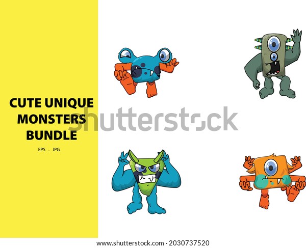 Unique Very Scary Monsters Stock Vector (Royalty Free) 2030737520 ...