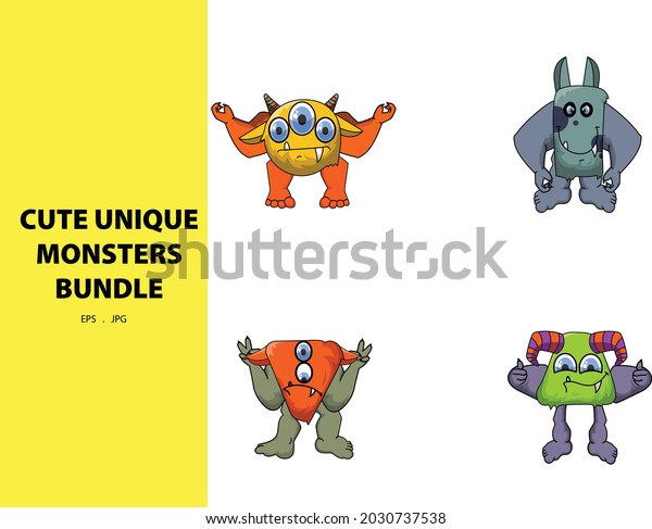 Unique Very Scary Monsters Stock Vector (Royalty Free) 2030737538 ...