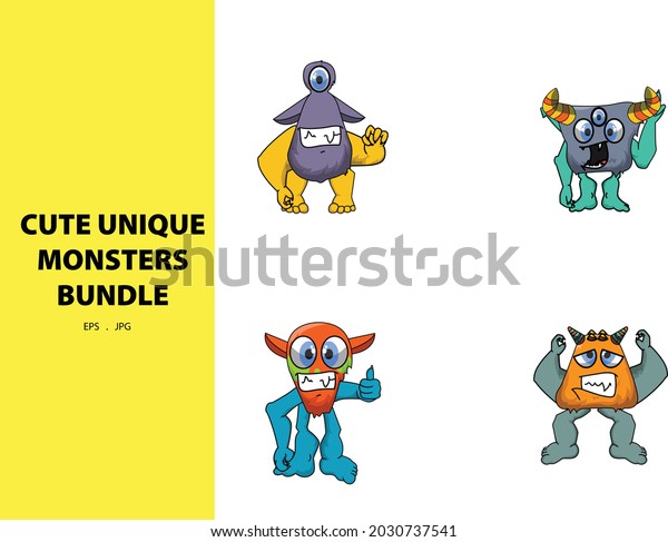 Unique Very Scary Monsters Stock Vector (Royalty Free) 2030737541 ...