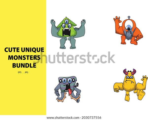 Unique Very Scary Monsters Stock Vector (Royalty Free) 2030737556 ...
