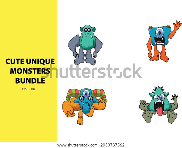 Unique Very Scary Monsters Stock Vector (Royalty Free) 2030737562 ...