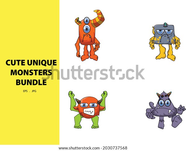 Unique Very Scary Monsters Stock Vector (Royalty Free) 2030737568 ...