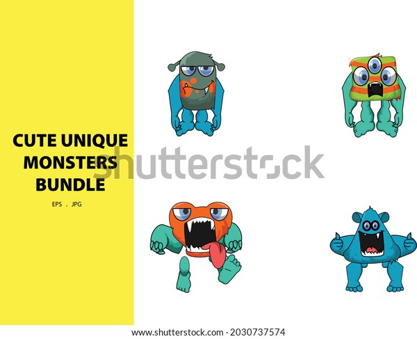 Unique Very Scary Monsters Stock Vector (Royalty Free) 2030737574 ...